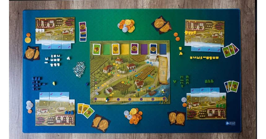 Parabola Green 140x80 cm board game playmat